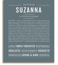 Suzanna Personalized Name Meaning Art Prints – Name Stories