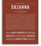 Suzanna | Name Art Print – Name Stories