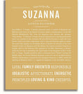 Suzanna | Name Art Print - Personalized Custom Gifts – Name Stories