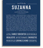Suzanna Personalized Name Meaning Art Prints – Name Stories