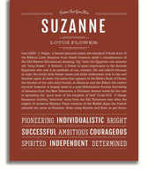 Suzanne Personalized Name Meaning Art Prints – Name Stories