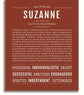 Suzanne Personalized Name Meaning Art Prints – Name Stories