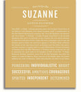 Suzanne | Name Art Print – Name Stories