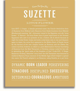 Suzette | Name Art Print – Name Stories