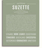 Suzette Personalized Name Meaning Art Prints – Name Stories