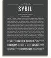 Sybil Personalized Name Meaning Art Prints – Name Stories