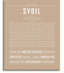 Sybil Personalized Name Meaning Art Prints – Name Stories