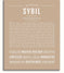 Sybil Personalized Name Meaning Art Prints – Name Stories