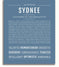 Sydnee | Name Art Print – Name Stories