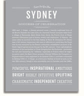 Sydney | Name Art Print – Name Stories