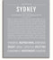 Sydney | Name Art Print – Name Stories