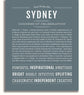 Sydney | Name Art Print – Name Stories