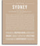 Sydney | Name Art Print – Name Stories