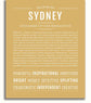 Sydney | Name Art Print – Name Stories