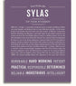 Sylas Personalized Name Meaning Art Prints – Name Stories