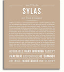 Sylas | Name Art Print – Name Stories
