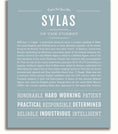 Sylas Personalized Name Meaning Art Prints – Name Stories