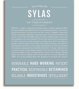 Sylas | Name Art Print – Name Stories