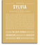 Sylvia Personalized Name Meaning Art Prints – Name Stories
