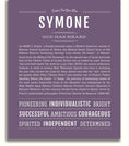 Symone | Name Art Print – Name Stories