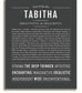 Tabitha Personalized Name Meaning Art Prints – Name Stories