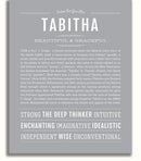 Tabitha Personalized Name Meaning Art Prints – Name Stories