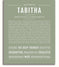 Tabitha Personalized Name Meaning Art Prints – Name Stories