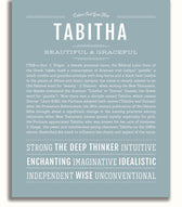 Tabitha | Name Art Print – Name Stories