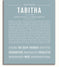 Tabitha | Name Art Print – Name Stories