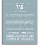 Tad | Name Art Print – Name Stories