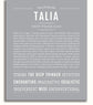 Talia | Name Art Print – Name Stories