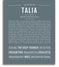 Talia | Name Art Print – Name Stories