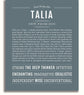 Talia | Name Art Print – Name Stories