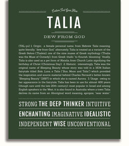 Talia | Name Art Print – Name Stories