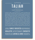 Taliah | Name Art Print – Name Stories