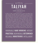 Taliyah | Name Art Print – Name Stories
