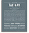 Taliyah | Name Art Print – Name Stories