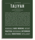 Taliyah | Name Art Print – Name Stories