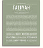Taliyah | Name Art Print – Name Stories