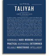 Taliyah | Name Art Print – Name Stories