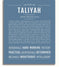 Taliyah | Name Art Print – Name Stories
