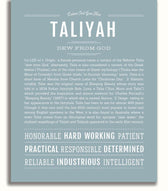 Taliyah | Name Art Print – Name Stories