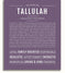 Tallulah | Name Art Print – Name Stories