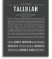 Tallulah | Name Art Print – Name Stories