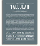 Tallulah | Name Art Print – Name Stories
