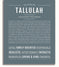 Tallulah | Name Art Print – Name Stories