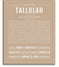 Tallulah | Name Art Print – Name Stories