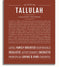Tallulah | Name Art Print – Name Stories