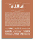 Tallulah | Name Art Print – Name Stories