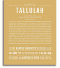 Tallulah | Name Art Print – Name Stories